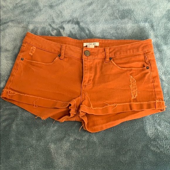 Forever 21 | Shorts | I Love H8 Burnt Orange Denim Shorts Siz | Poshmark